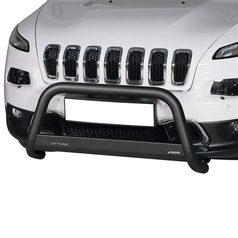 2014 2023 Jeep Cherokee Bull Bar Push Front Bumper Grille Silver 1 Pc