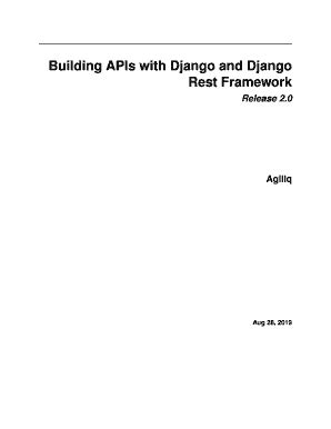 Fillable Online Building APIs With Django And Django Rest Framework Fax Email Print PdfFiller