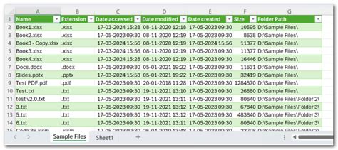excelsirji list file names using power query