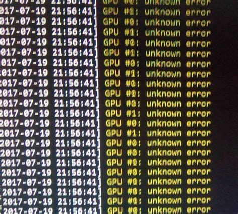 Gpu Unknown Error Then Miner Crashes Rnicehash