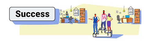 행복 한 사업 사람들 서 있는 우승자 연단 성공적인 사업가 1 위 기업 승리 개념 업무 공간 사무실 인테리어 다채로운 스케치 낙서 수평 Championship에 대한 스톡