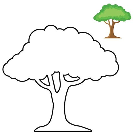 Premium Vector Tree Cartoon Outline 5