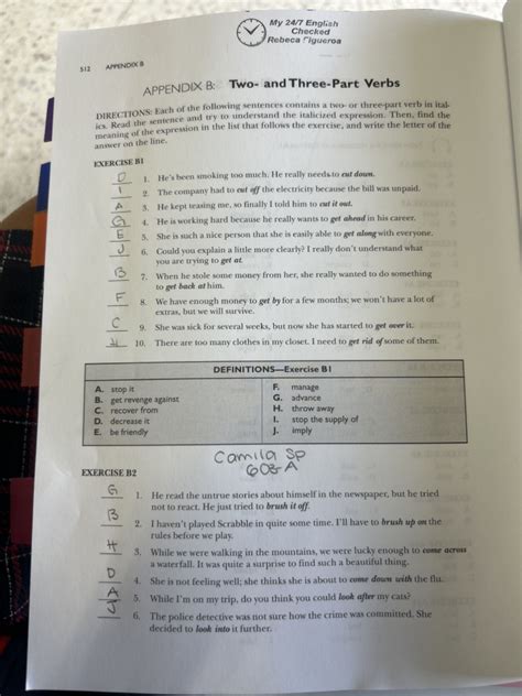 Sub 13 Vocabulary Two And Three Part Verbs Camila Sp 603 A Pdf