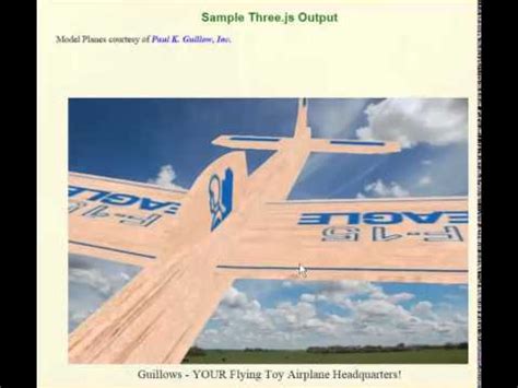 Three Js Sample Plane From SketchUp YouTube