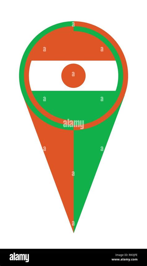 niger map pointer pin icon location flag marker stock vector image