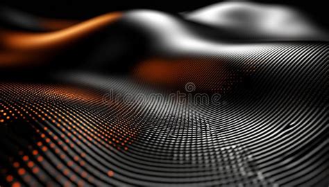 Smooth Shiny Metallic Wave Pattern In Futuristic Backdrop Generated By Ai Stock Image Image Of