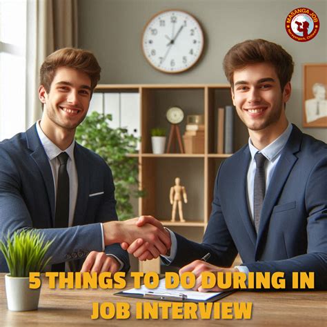 5 Things To Do During A Job Interview Masanga Job