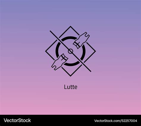 Lutte Pictogram Olympics Games Paris 2024 Symol Vector Image
