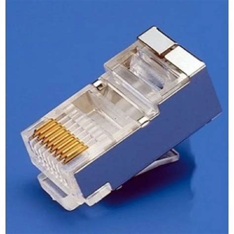 100 개몫 Rj 45 Rj45 커넥터 쉴드 차폐 Cat5e 50u 모듈 형 플러그 네트워크 이더넷 8p8crj45 Connector Crimpingconnector