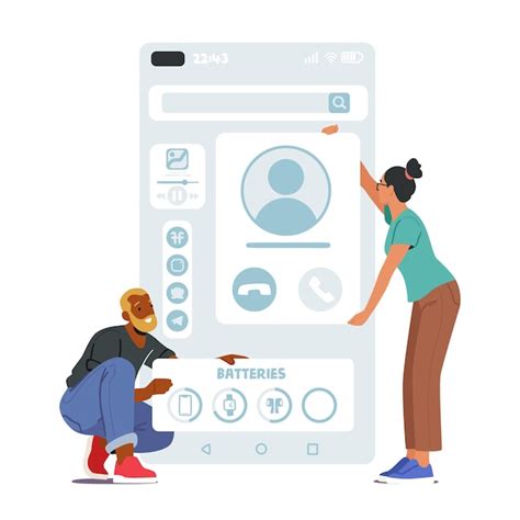 Premium Vector Ux Ui Designer Characters Create Mobile Application