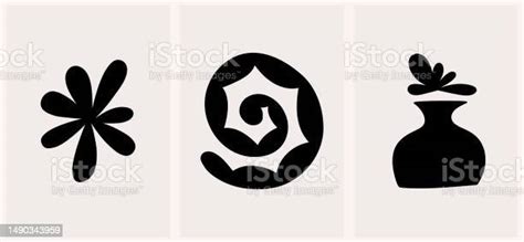 추상 그루비 꽃 포스터 Y2k 현대적인 트렌디한 미니멀리스트 스타일 벽지 벽 장식 패브릭 엽서 표지 템플릿 배너를 위해 손으로 그렸습니다 0명에 대한 스톡 벡터 아트 및