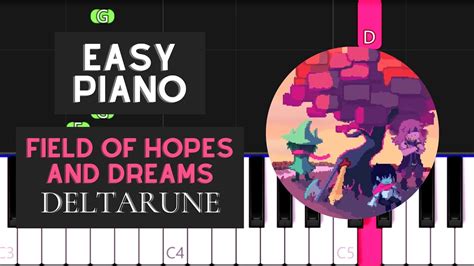 Field Of Hopes And Dreams Easy Piano Tutorial Deltarune Youtube
