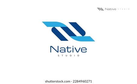 Blue Letter N Logo Design Modern Stock Vector Royalty Free 2284960271