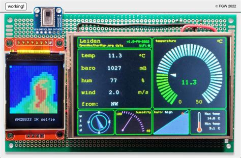 Combined Esp8266 Infrared Video Mirror And Esp32 Internet Weather