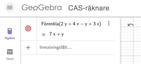 Geogebra Cas Matteboken