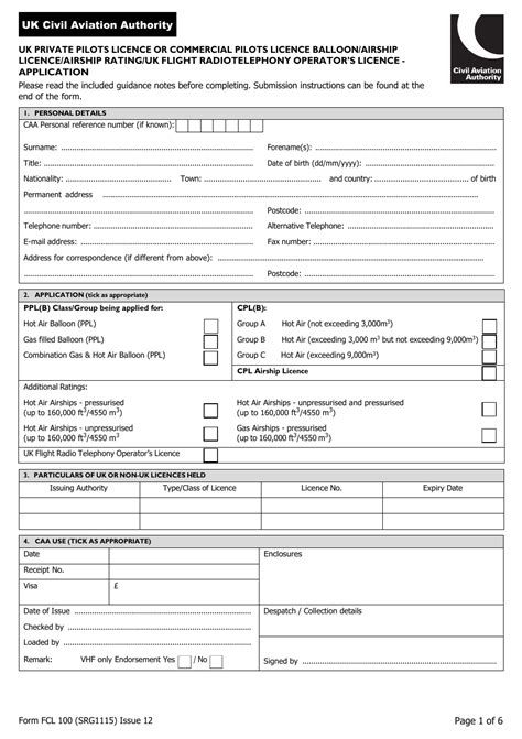 Form Fcl100 Srg1115 Fill Out Sign Online And Download Fillable Pdf United Kingdom