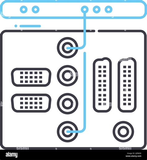 Analog Connection Line Icon Outline Symbol Vector Illustration