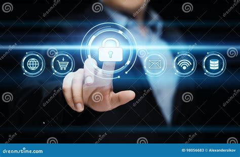 Data Protection Cyber Security Privacy Business Internet Technology Concept Stock Image Image