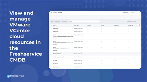 Freshservice Vmware Vcenter Cloud Discovery Integration Freshworks Marketplace