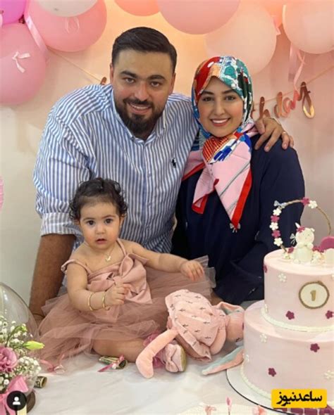نگاهی به کیک تولد 2 طبقه و صورتی رنگ 1 سالگی دختر مصطفی امامی مجری