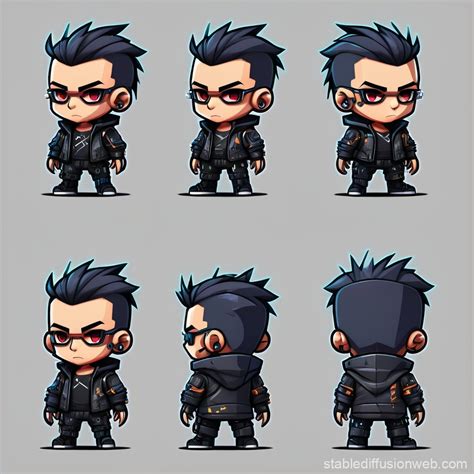 Cyberpunk Chibi Sprite Stable Diffusion Online