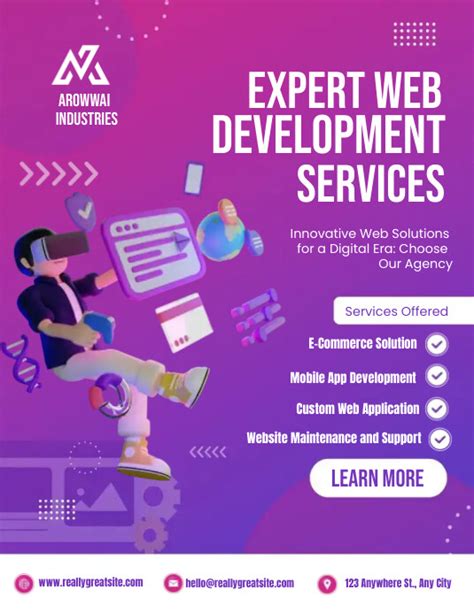 Expert Web Development Services Flyer Template Postermywall