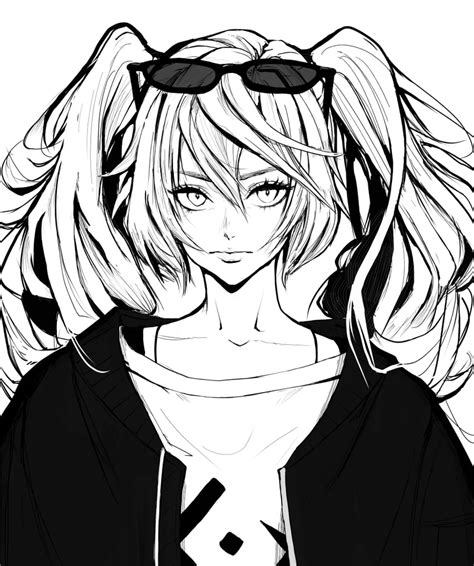 Hatsune Miku Black And White