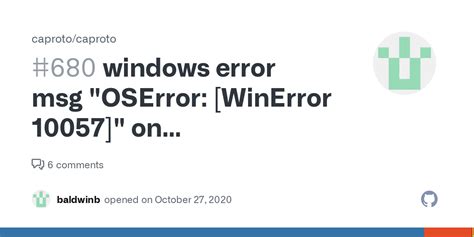Windows Error Msg OSError WinError 10057 On DatagramProtocol Issue 680 Caproto