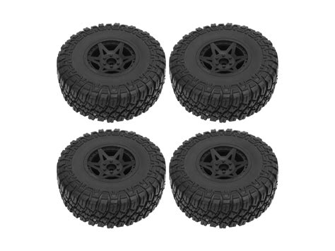 4 Piezas Ruedas De Camión Rc Short Course 120mm Neumáticos De Goma Cubo