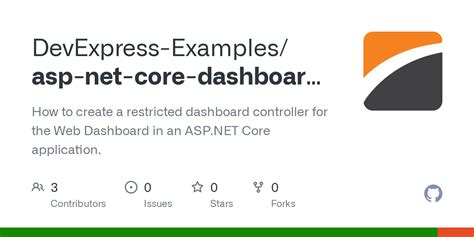 Github Devexpress Examplesasp Net Core Dashboard Restricted