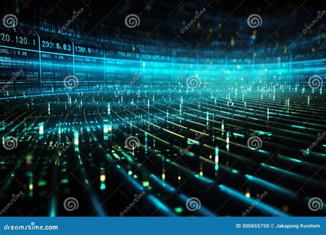 A Rendering Of A Technology Data Binary Code Network Background Stock Photo Image Of