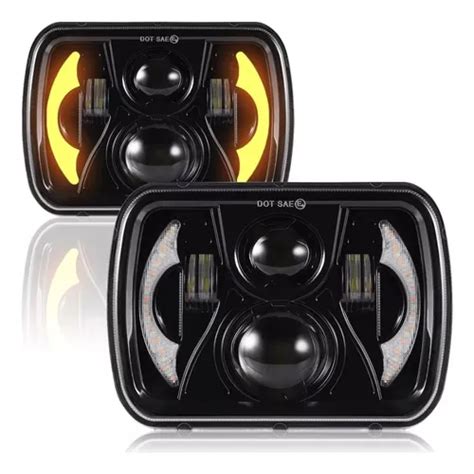 Par Unidad Led Rectangular 5x7 Pulg Lupas Y Led Bicolor Meses Sin