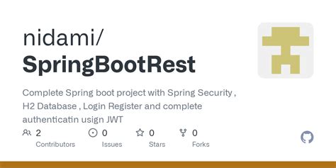 Github Nidamispringbootrest Complete Spring Boot Project With Spring Security H2 Database