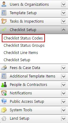 View A Checklist Status Code