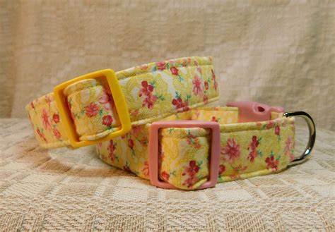 Pretty Dog Collar Yellow Dog Collar Soft Cotton Dog Collar Etsy