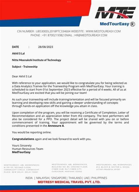 Akhil S Lal On Linkedin Dataanalytics Internship Medtoureasy