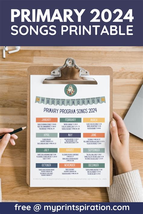 Primary Program 2024 Songs Free Printable Primary Program Primary