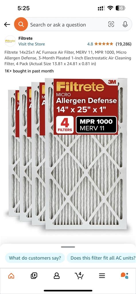 New 3m 4 Pack Filtrete 14x25x1 Ac Furnace Air Filter Merv 11 Mpr 1000