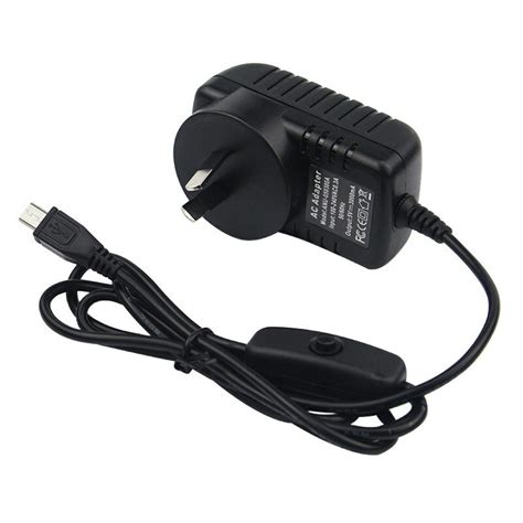 스위치 버튼 전원 어댑터 포함 라즈베리 파이 3b 3b 전원 공급 장치 파이 제로 2 W 오렌지 파이 제로 3 Lts용 마이크로 Usb 포트 5v 3a 컴퓨터 구성요소