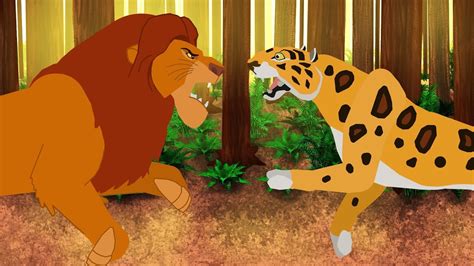 Mufasa Vs Sabor The Lion King Vs Tarzan Fight Animation Youtube