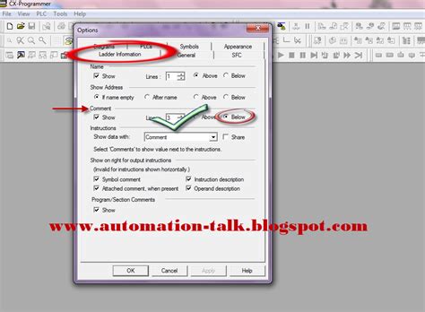 how to show full i o comments in cx programmer omron plc program
