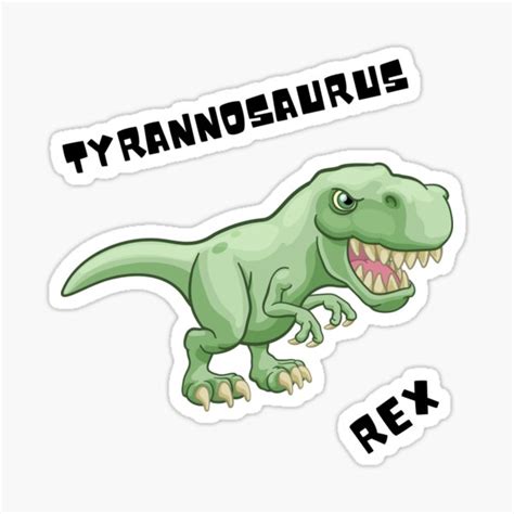 Tyrannosaurus Rex Word Art Sticker For Sale By Baristahero Redbubble
