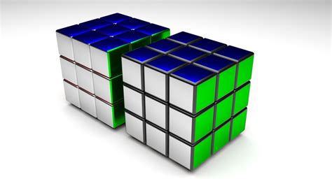 Metallic Rubiks Cube 3d Model Cgtrader