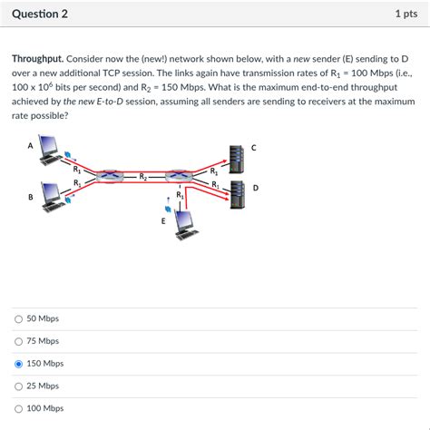 solved throughput consider now the new network shown