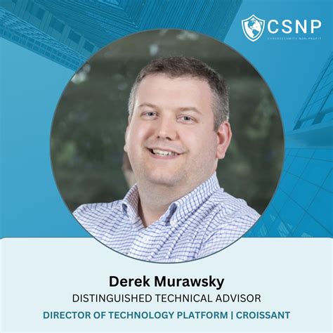 We Are Thrilled To Spotlight Derek Murawsky Distinguished Technical