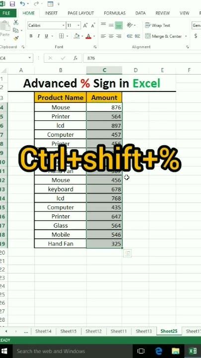 😱excel Advanced Shorcut Advance Tutorial Youtube