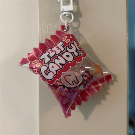 Puffy Teef Candy Keychain Etsy