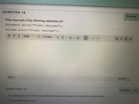 Solved Question 18 2 Points What Does Each Of The Following