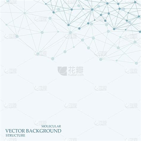 结构分子和通信。dna 原子 神经元。科学的设计理念。用点连接线。医学，技术，化学，科学背景。矢量插素材 花瓣网