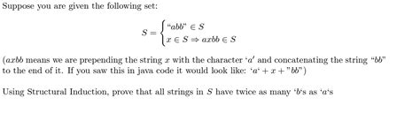 Solved Suppose You Are Given The Following Set Chegg Com